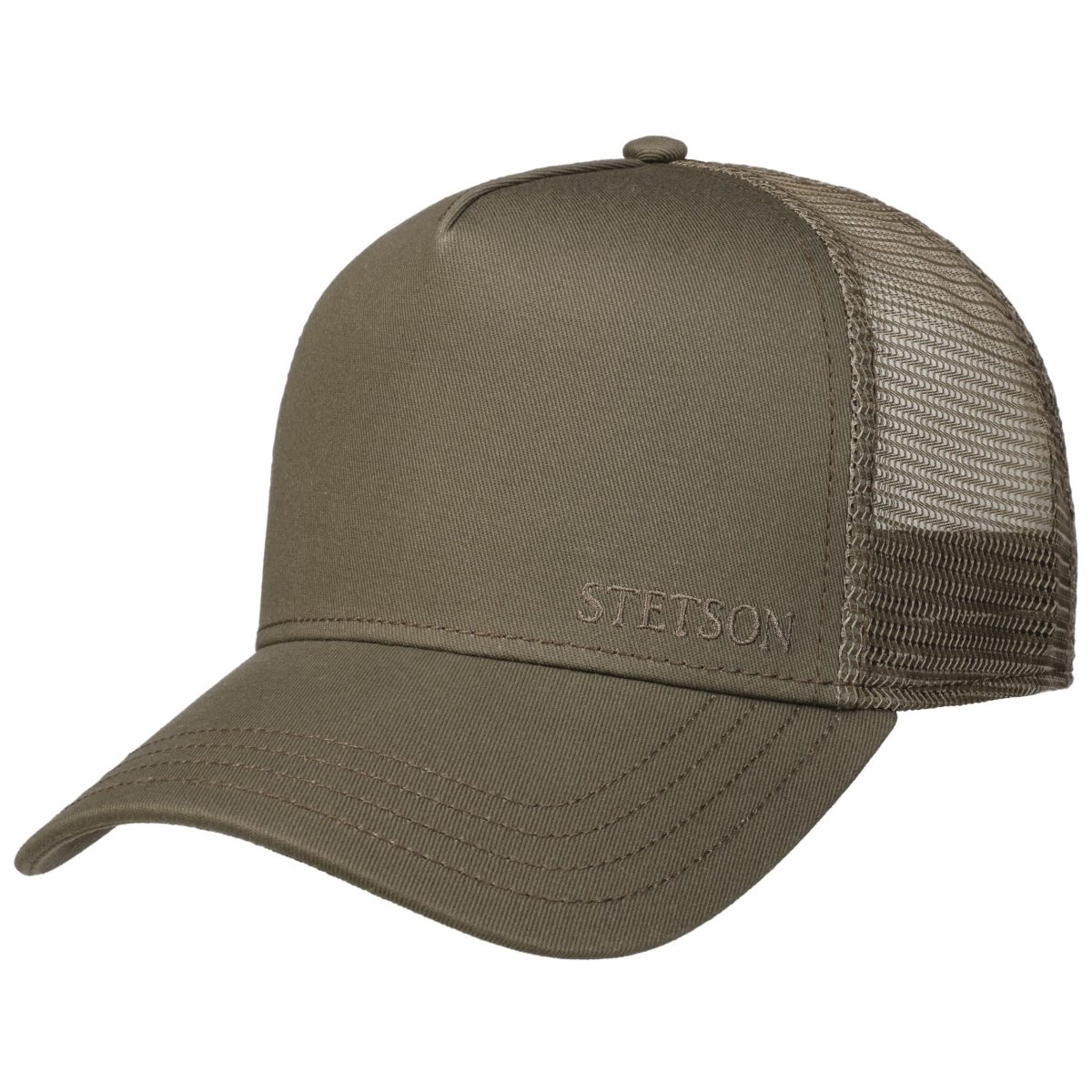 Olive Cotton Trucker Baseball Cap - Stetson Reference: 19669 ...