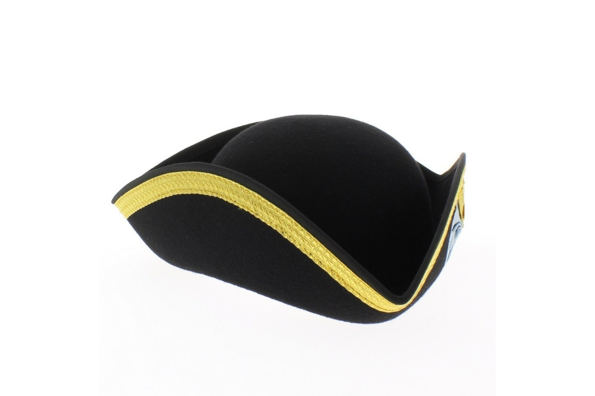 Chapeau Tricorne Franc Maçon feutre laine