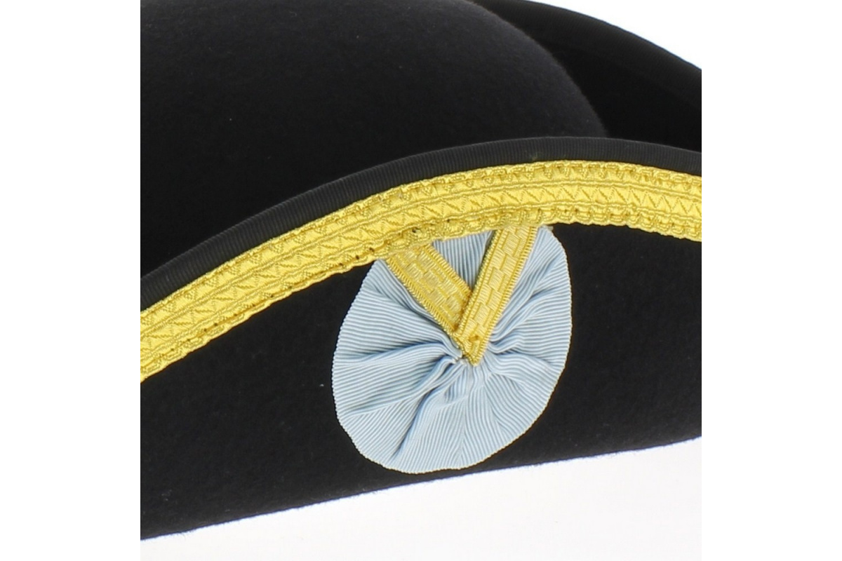 Chapeau Tricorne Franc Maçon feutre laine