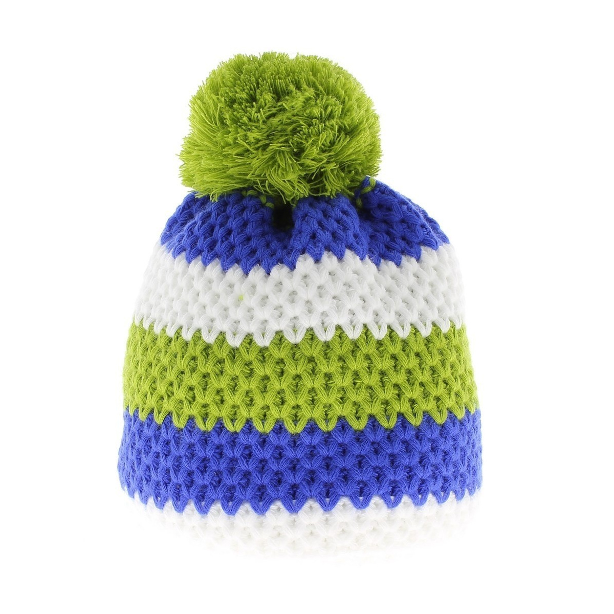 Made in France beanie White-Royal Blue-Lime Green Reference: 3964 ...