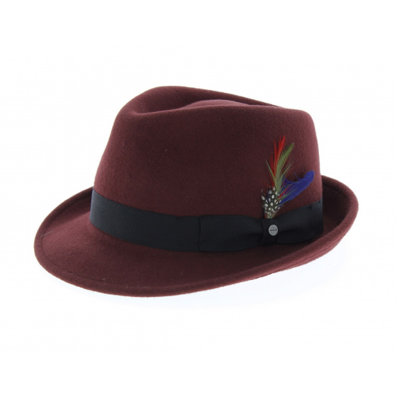 Stetson Elkader Burgundy Wool Felt Trilby Hat Reference: 5528 | Traclet ...