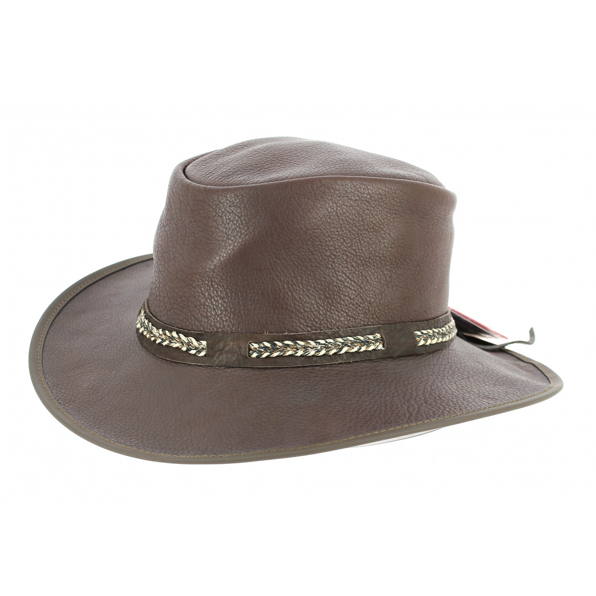 Chapeau Traveller Bison Cuir Marron - American Hat Makers Reference ...