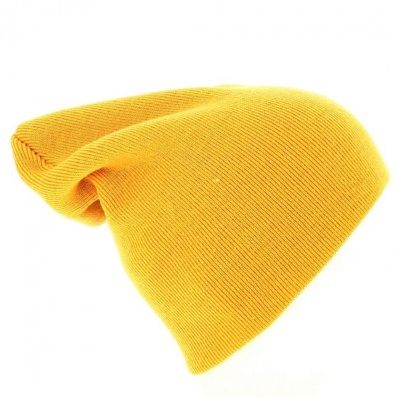 Bonnet Long Acrylique Jaune - Beechfield Reference : 12370 ...